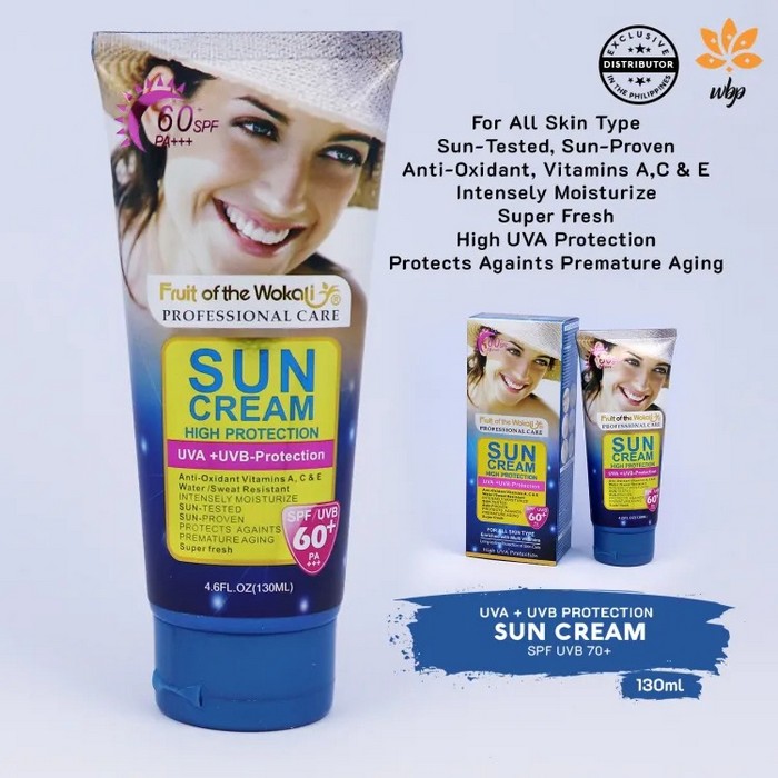 کرم ضد آفتاب وکالی Wokali آبی رنگ SPF 60 اصل 130 میل - فروشگاه کیووی کالا